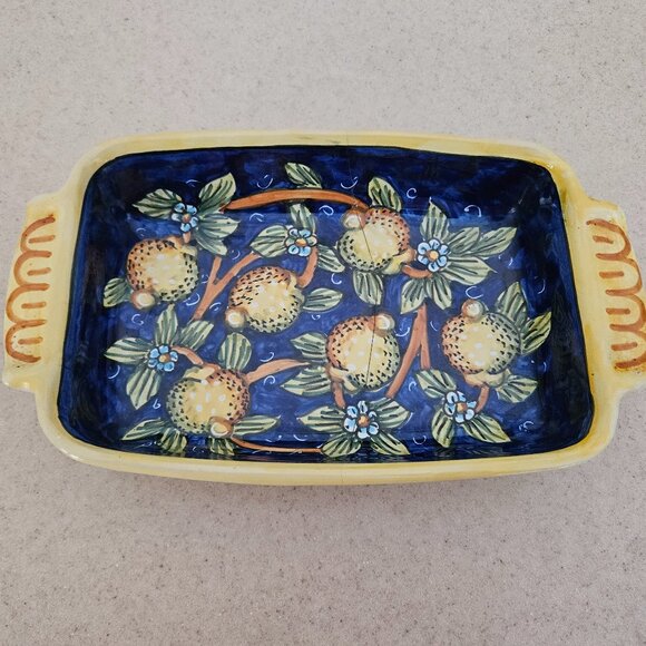 Kitchen | Rare As Is Italian Majolica Vietri Lemon Ceramic Handled Mini ...
